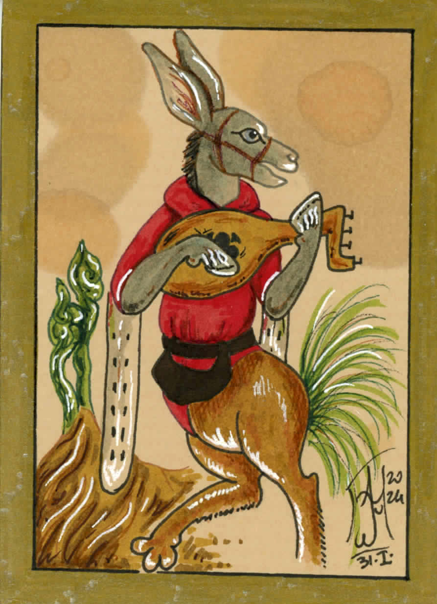 Donkey Musician from Manuscript | ATCsforALL Forums